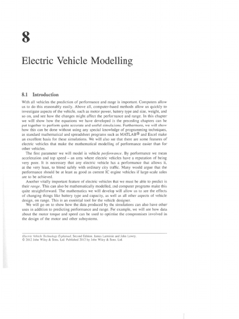 EV Modelling | PDF