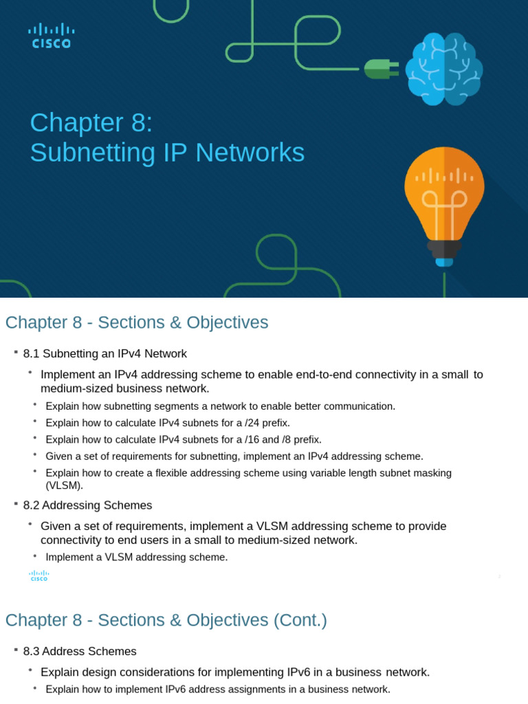 08 Subnetting IP Networks | PDF | I Pv6 | Computer Network