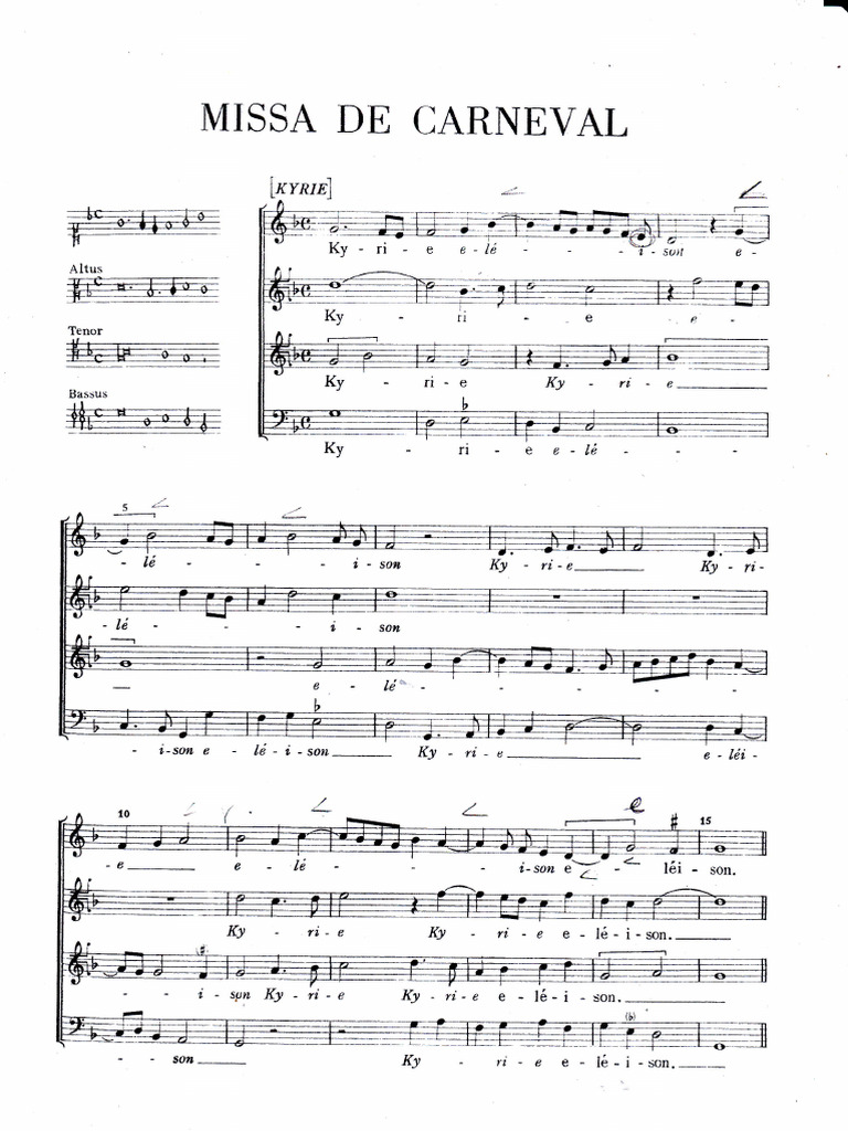 Kyrie Missa de Carneval | PDF