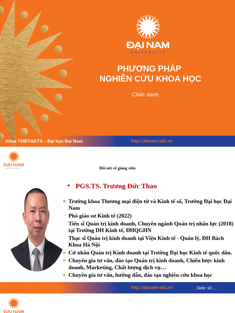 2023 Chương 1 Tổng Quan Về NCKH | PDF