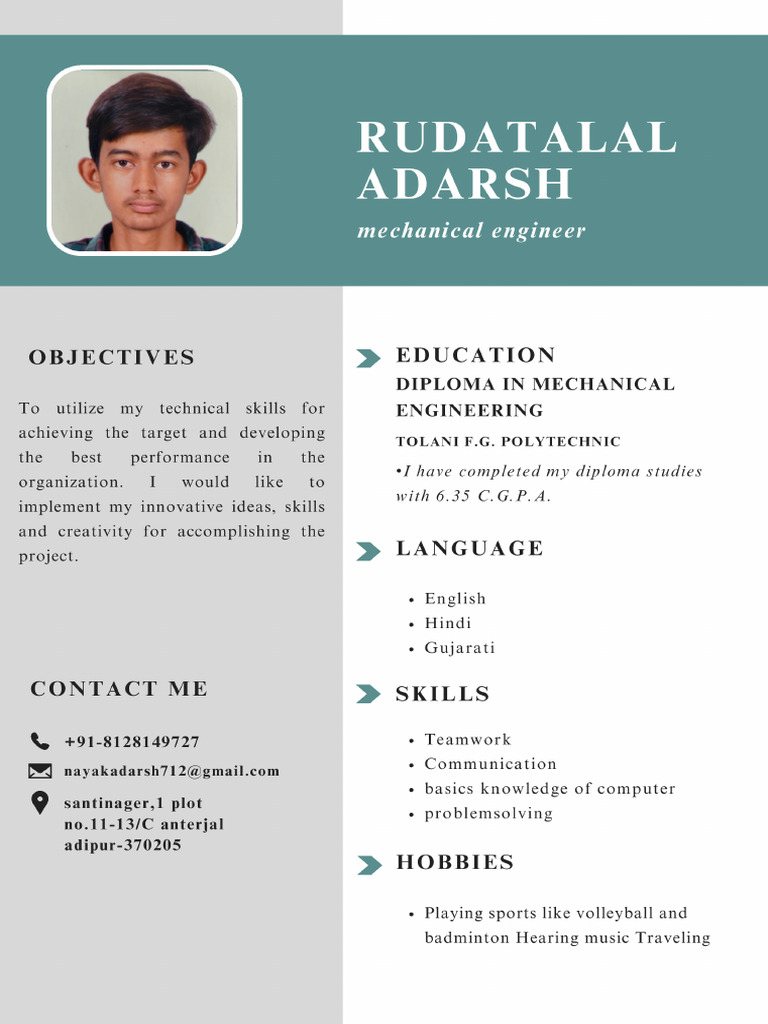 Simple Professional CV Resume | PDF