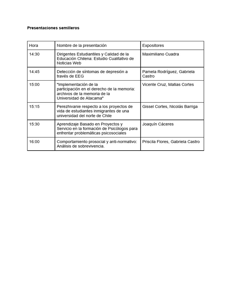 Presentaciones Semilleros | PDF