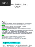 Summary of Where the Red Fern Grows | PDF