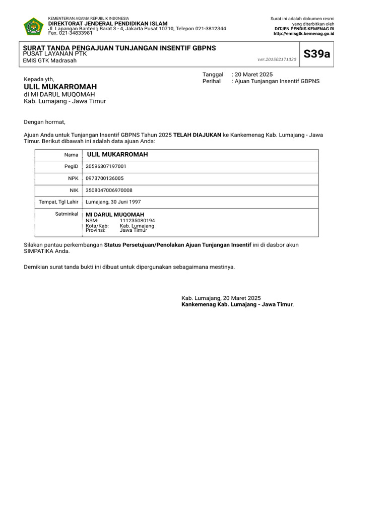 Pusat Layanan PTK Simpatika Ulil | PDF