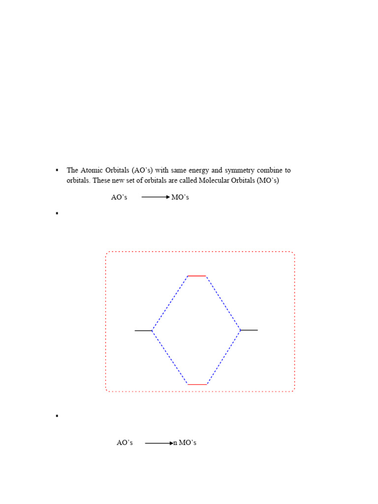 Chemistry Molecular Orbital Theory PDF | PDF | Molecular Orbital | Chemical Bond