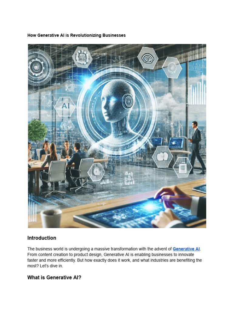 How Generative AI is Revolutionizing Businesses | PDF