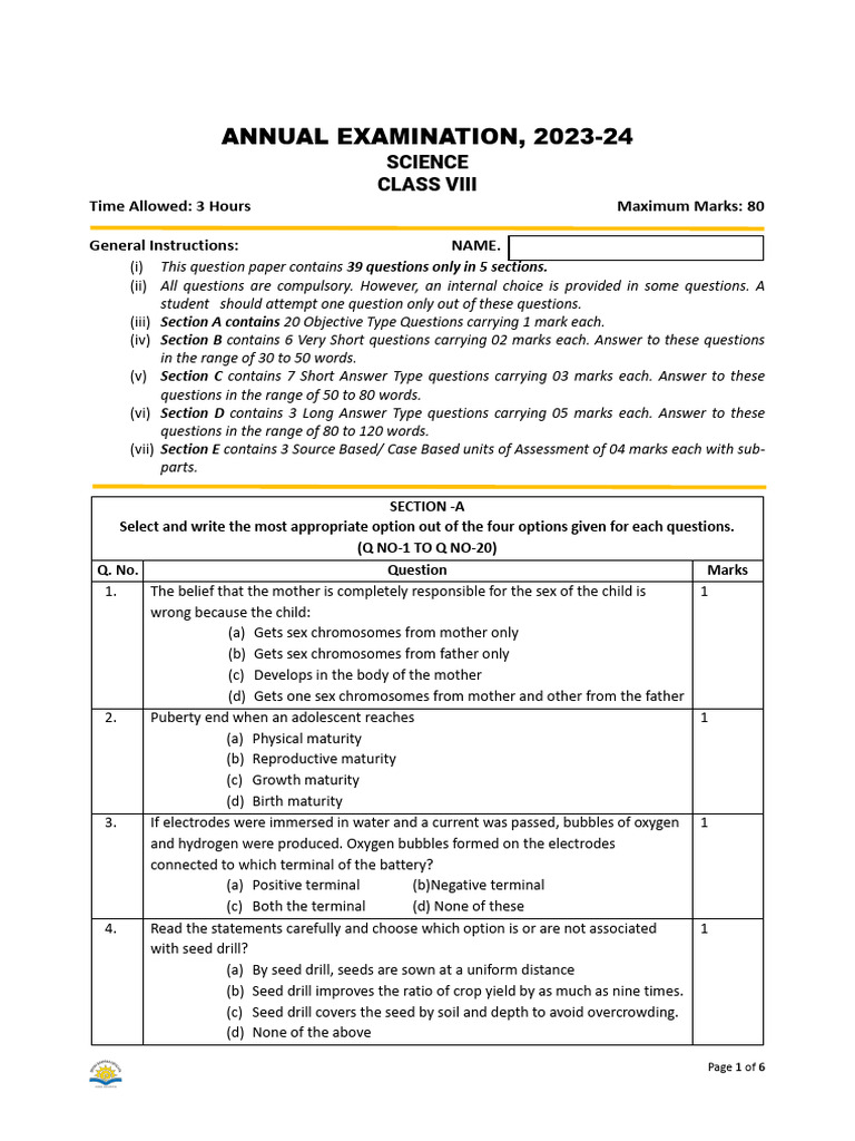 Qp-Viii-Science 250216 110010 | PDF | Mirror | Reflection (Physics)