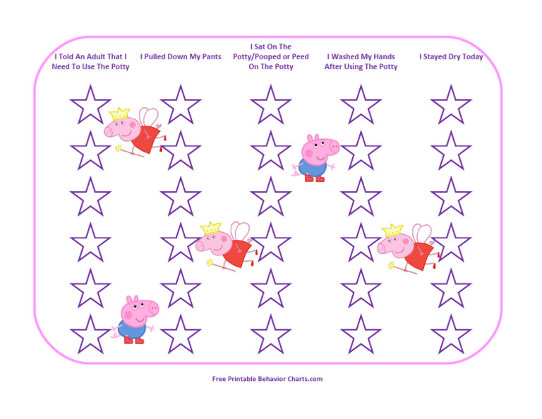 Peppa Pig Potty Training Chart | PDF