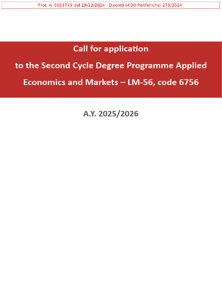 Apply for Applied Economics Master's 2025 | PDF | Academic Degree ...