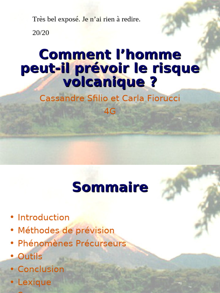 Exposé Sur Volcans | PDF | Volcan | Volcanologie