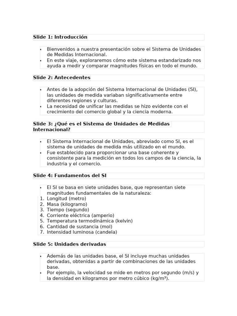 Presentación Cyt 01 | PDF | Sistema Internacional de Unidades | Kilogramo