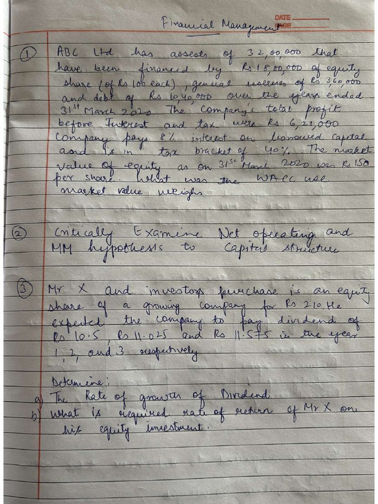 FM Questions (1-10) | PDF