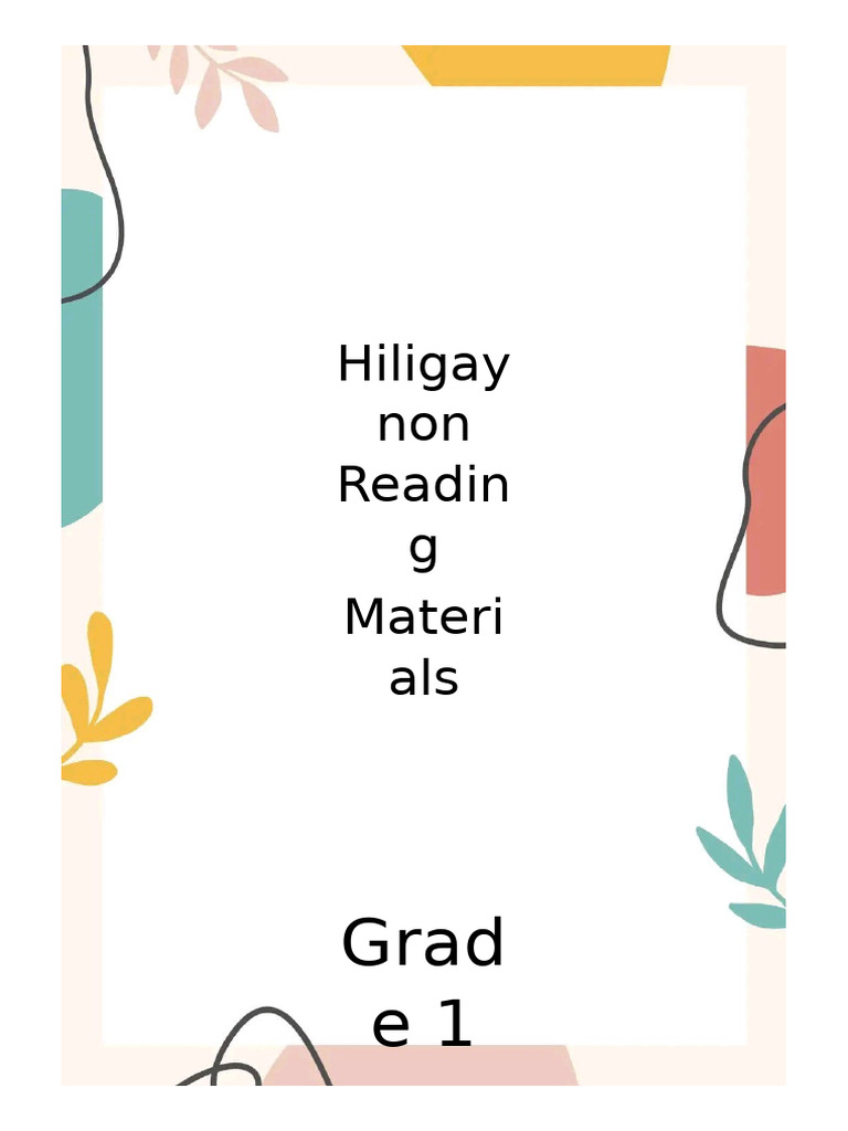 hiligaynon read | PDF