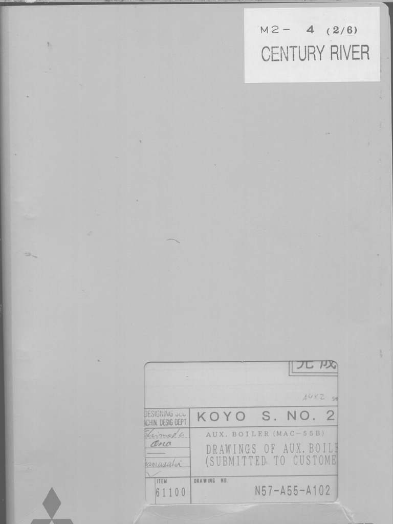 M2-4 (2-6) Drawings of Aux. Boiler (MAC-5B) | PDF