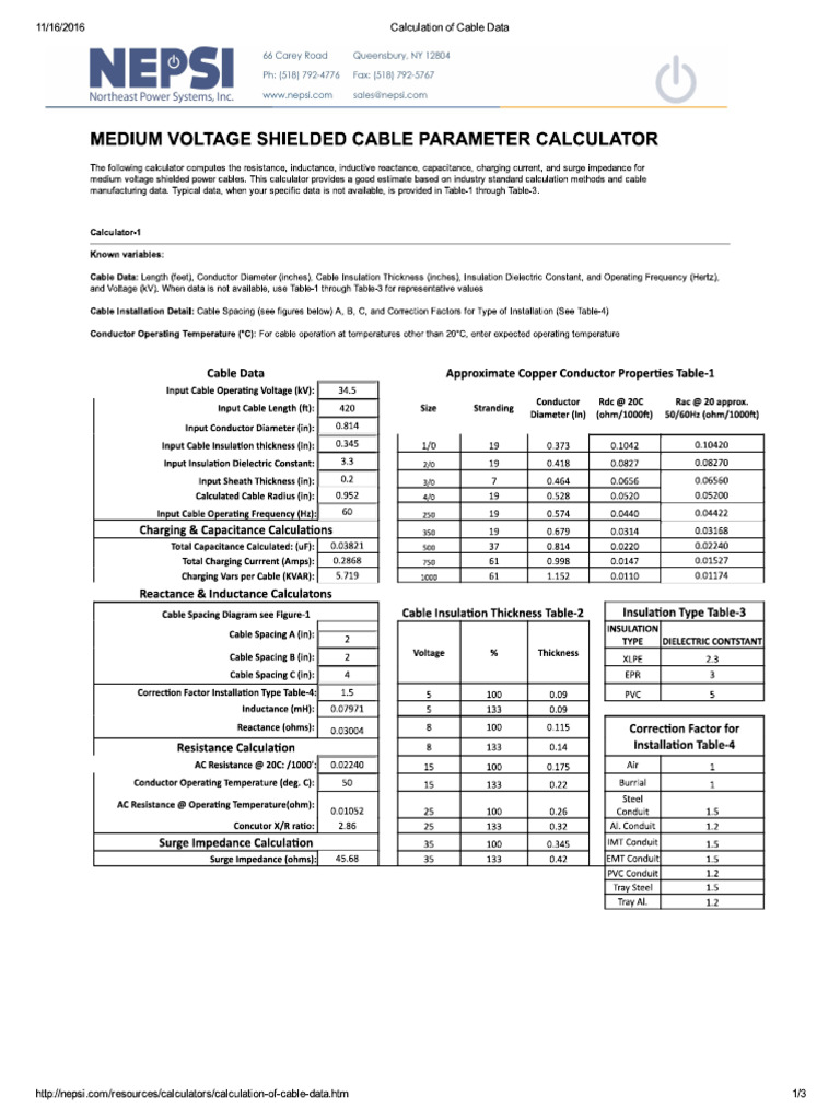 Cable Inductance | PDF