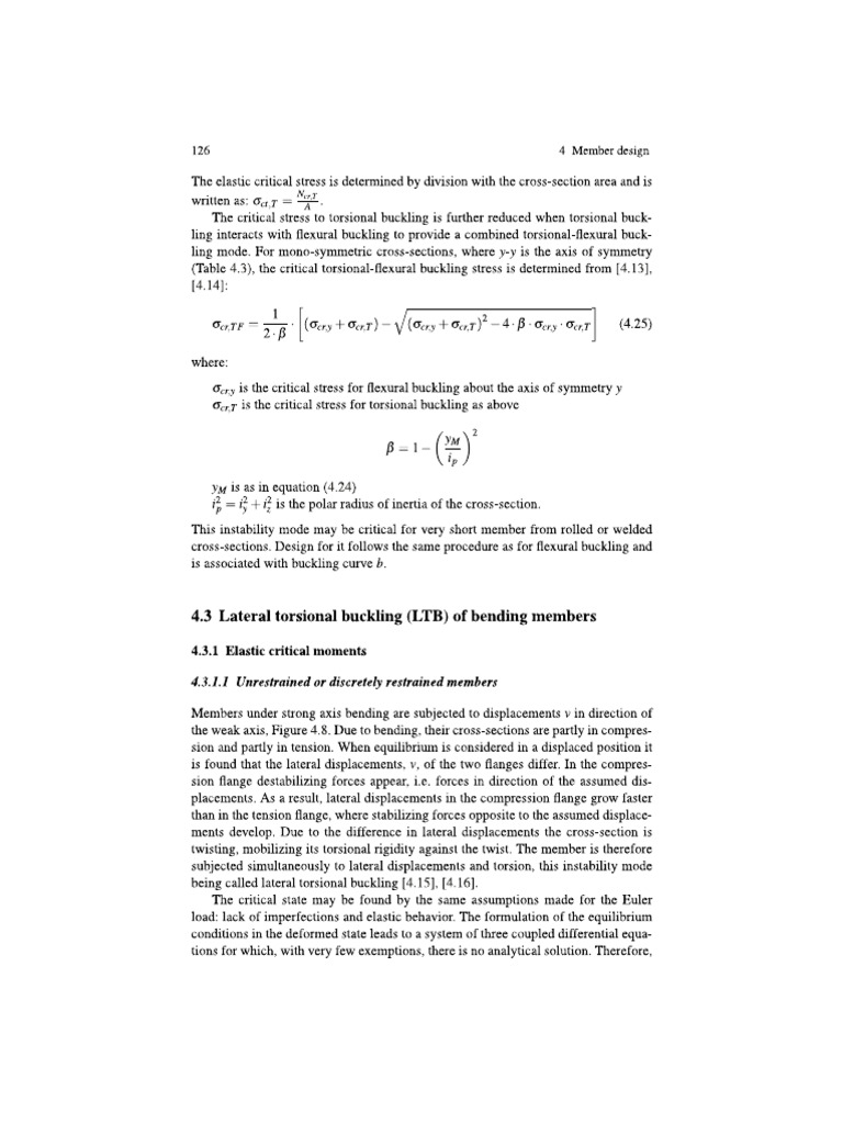 Lateral Torsional Buckling | PDF