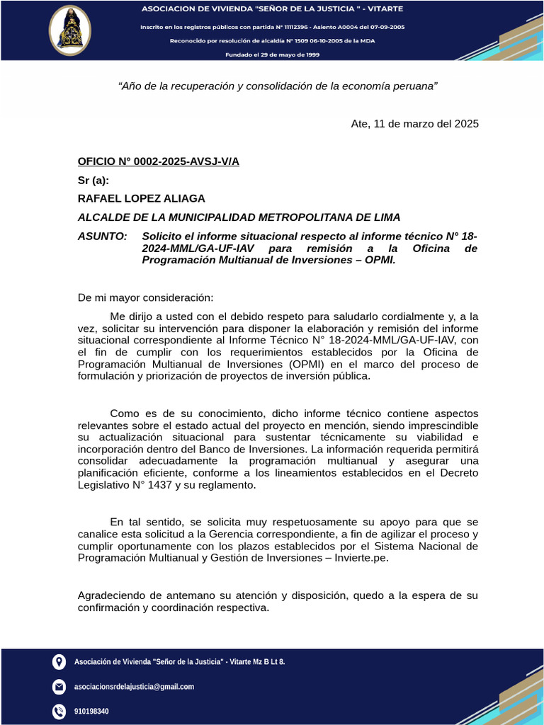 1 Modelo de Oficio 2025 | PDF