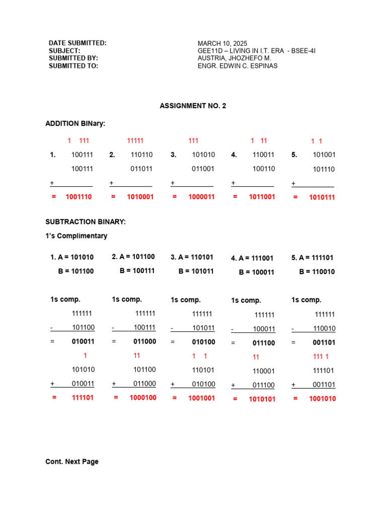 Austria - Bsee-4i-It Era-Ass 2 | PDF | Arithmetic | Mathematics