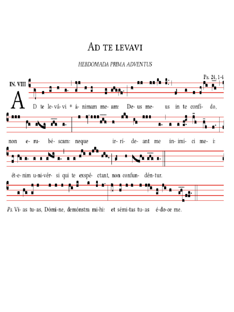 Ad Te Levavi Animam Meam | PDF