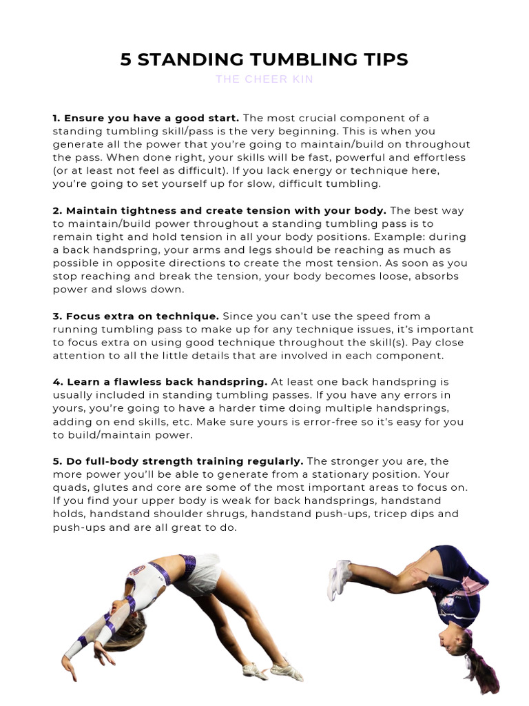 Standing Tumbling Tips | PDF
