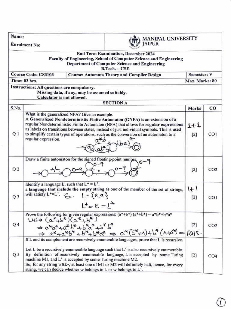 CS3103 Solution | PDF