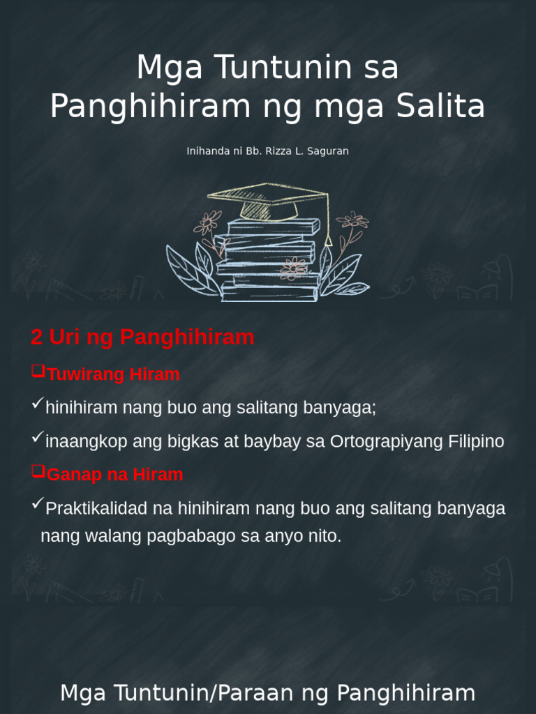 Mga Tuntunin Sa Panghihiram NG Mga Salita | PDF