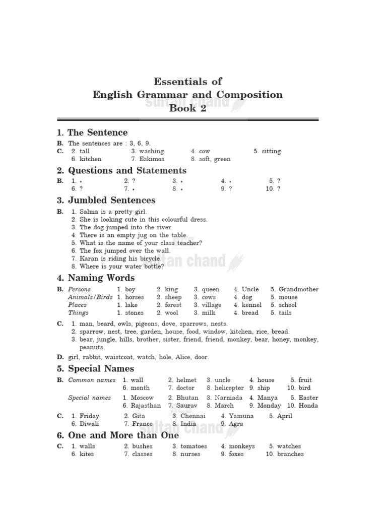 Essentials of English Grammar Book 2 | PDF