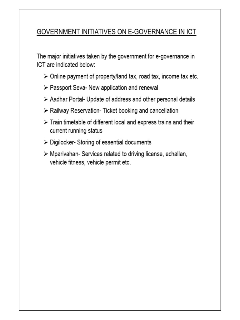 Government Initiatives | PDF