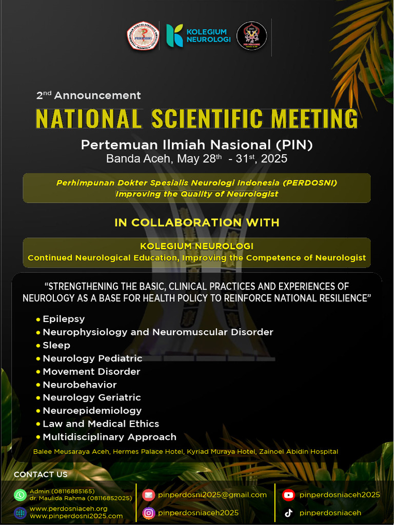 2nd Announcement PIN PERDOSNI 2025 | PDF | Neurology ...