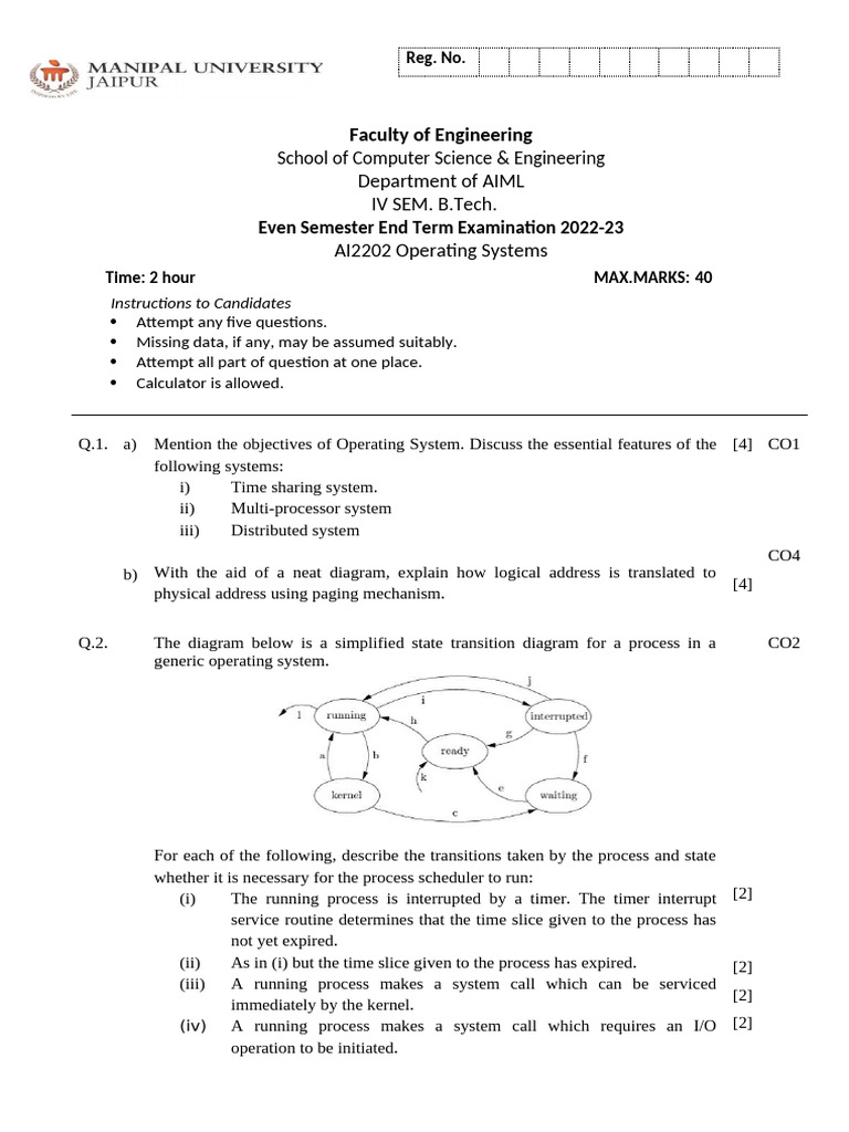 AI2202_Operating Systems_2 | PDF | Operating System | Operating System ...