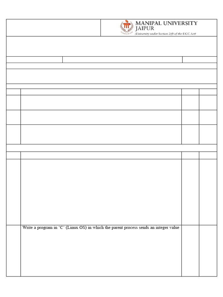CS2201 Operating System QP | PDF | Operating System | Computing