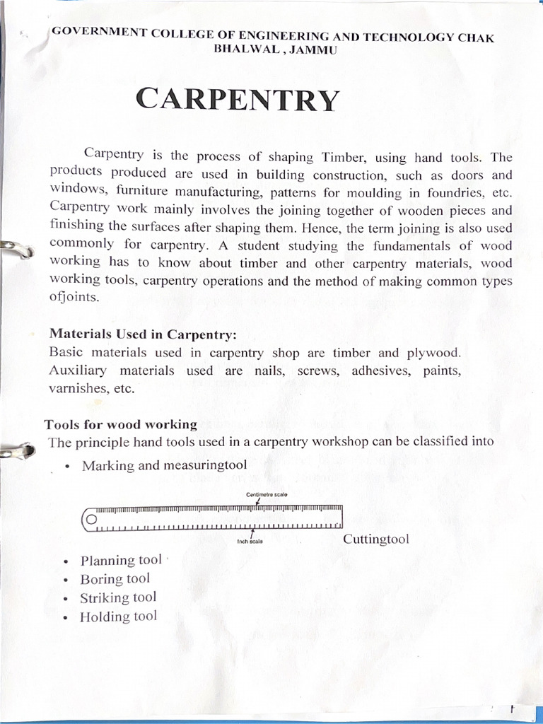 Carpentry | PDF
