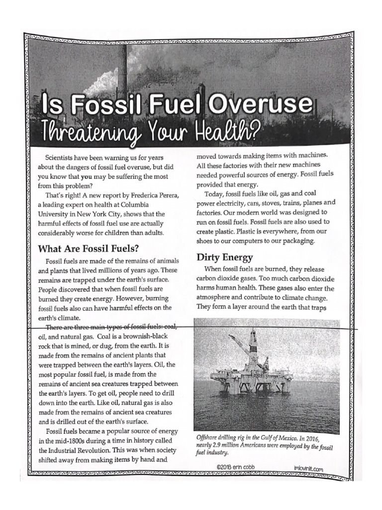 Is Fossil Fuel Overuse | PDF