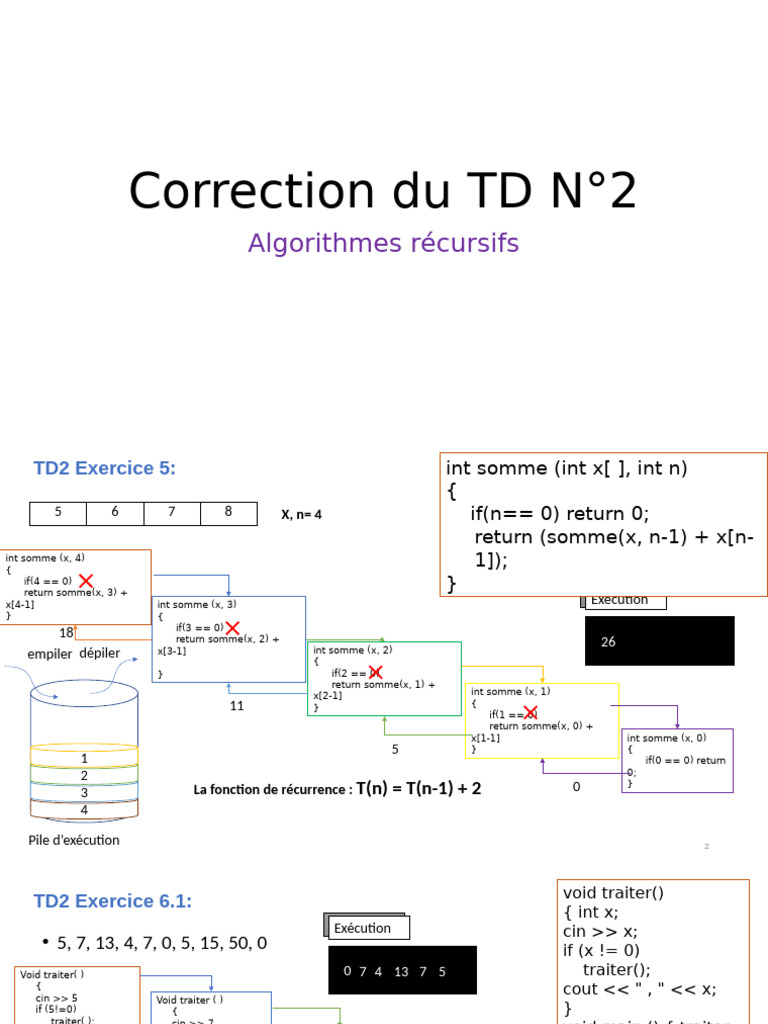 TD2_correction | PDF | Programmation informatique | Algorithmes et structures de données