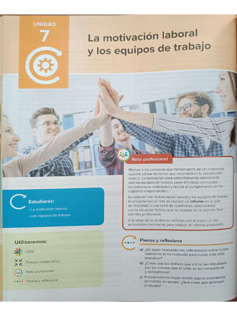 Tema 7 La Motivacion Laboral y Los Equipos de Trabajo | PDF