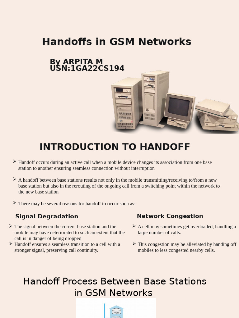 Handoff in GSM Networks | PDF | Computer Network | Internet Protocols