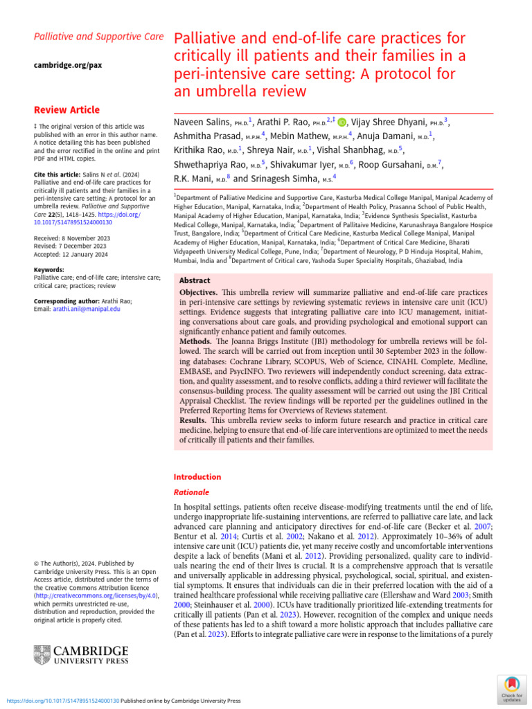 palliative-and-end-of-life-care-practices-for-critically-ill-patients-and-their-families-in-a ...