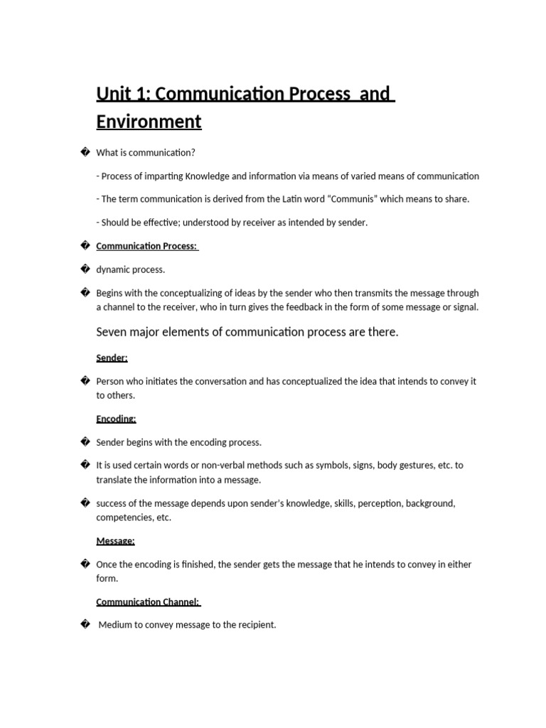 A Brief Note For Managerial Communication | PDF | Communication ...