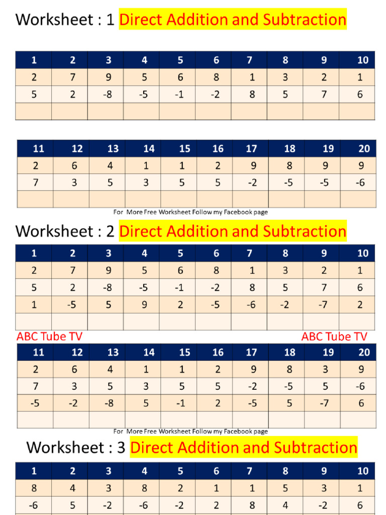 Abacus Worksheet Level 1 PDF | PDF