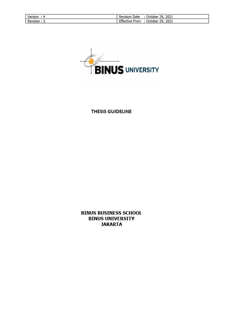 Thesis Guideline | PDF | Thesis | Educational Assessment