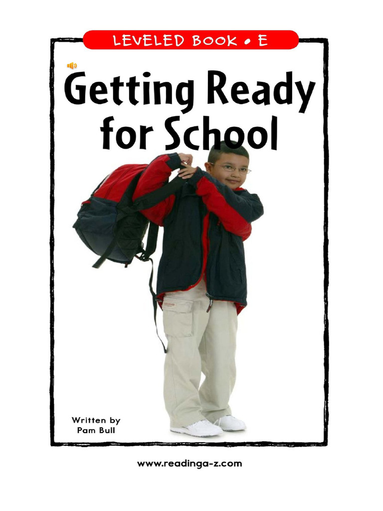 Getting Ready For School | PDF
