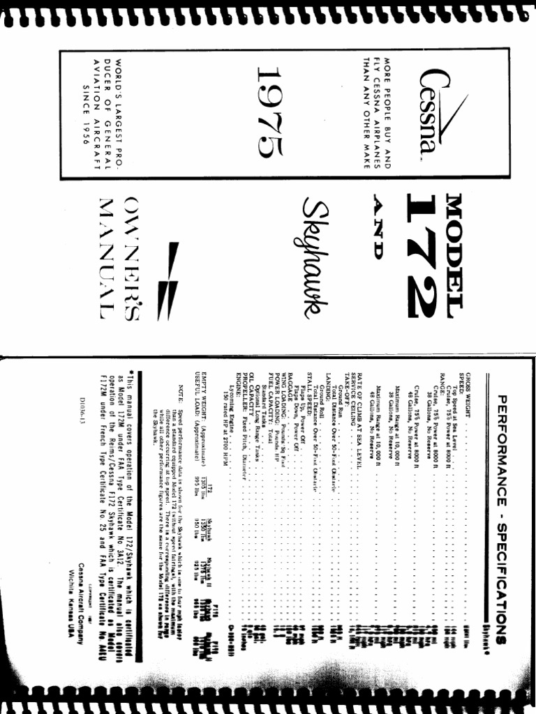 Cessna 172 Manual | PDF