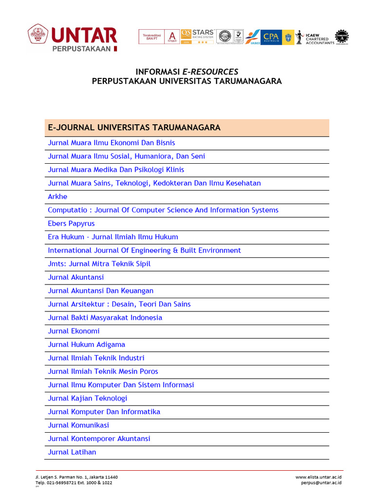 E-Resources Perpustakaan Untar | PDF