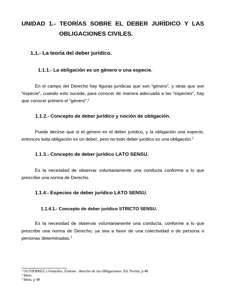 Teorías del Deber Jurídico y Obligaciones | PDF | Pagos | Bienes (Ley)