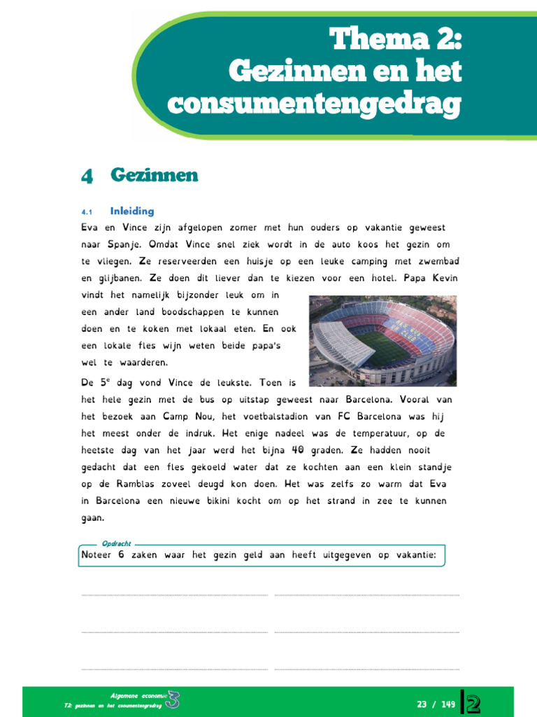ECO Thema 2 - Gezinnen en Het Consumentengedrag | PDF
