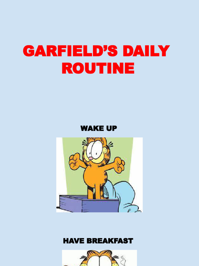 Garfield's Daily Routine | PDF