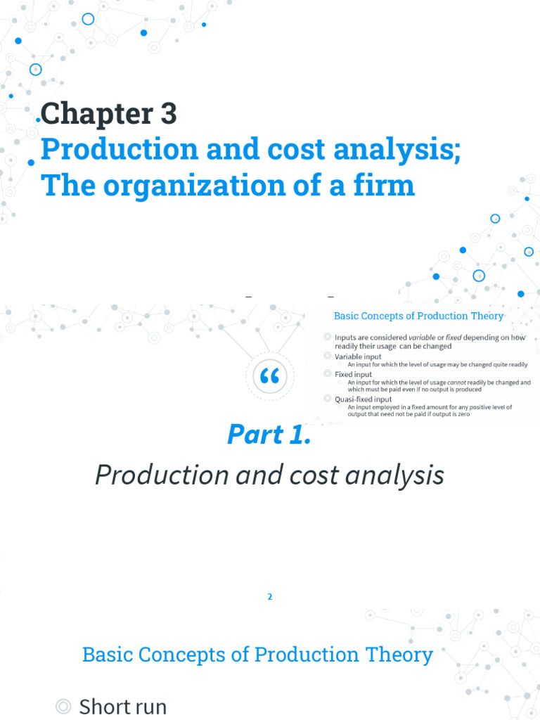 Chapter 3 - Production, Costs, and Organization of Firm | PDF ...