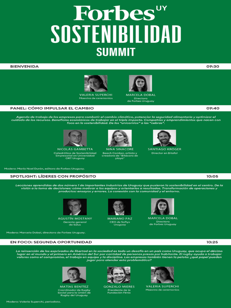 Programa Forbes Sostenibilidad Summit 2025 | PDF