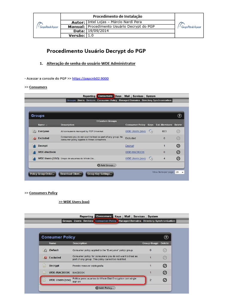 Procedimento Usuário Decrypt Do PGP | PDF