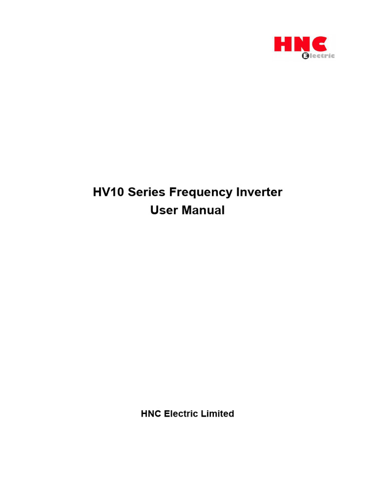 HV10 Inverter User Manual | PDF | Power Supply | Power Inverter